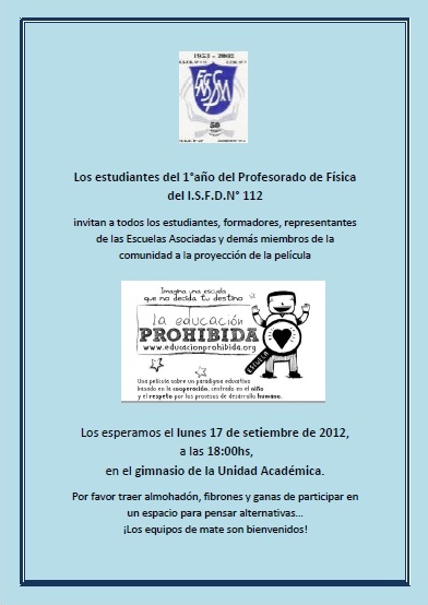 Prueba – Escuela Normal Superior "Domingo Faustino Sarmiento" – ISFD N° 112