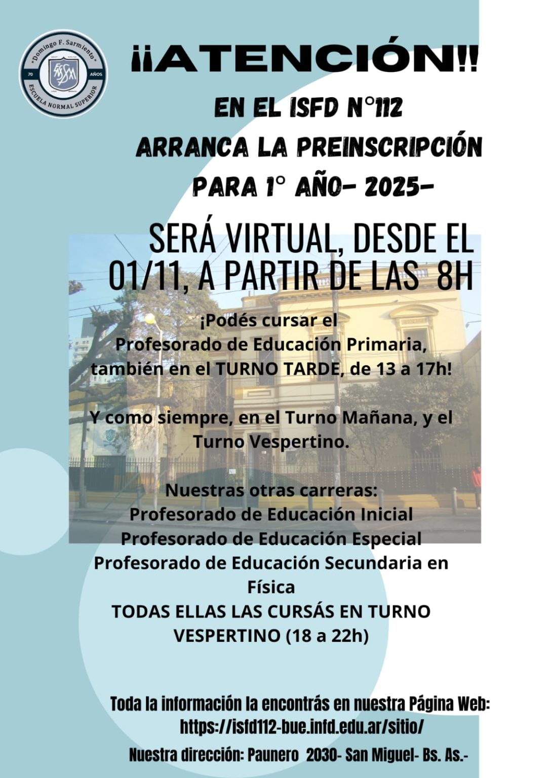 Escuela Normal Superior "Domingo Faustino Sarmiento" – ISFD N° 112